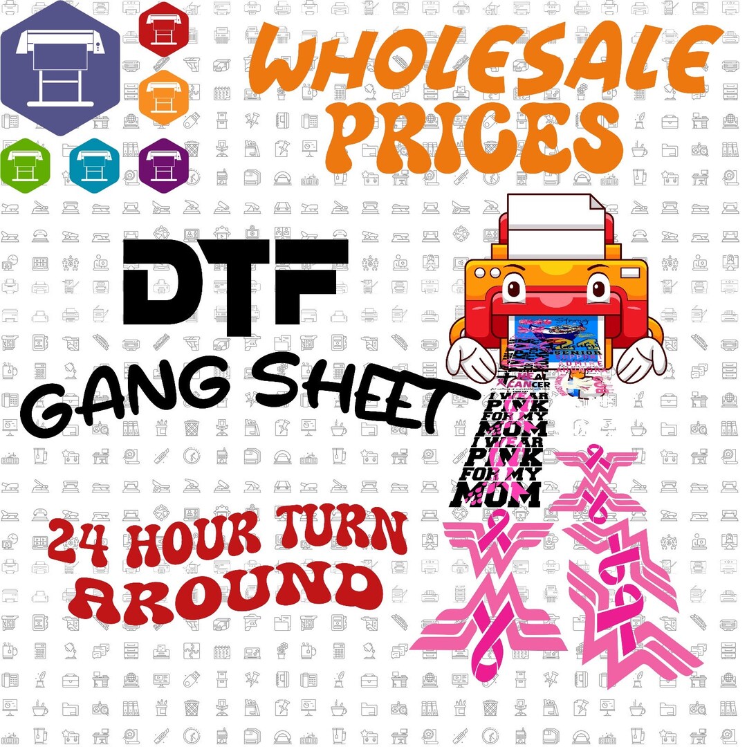 DTF Transfer, DTF Gang Sheet, Custom Gang Sheet, Bulk DTF Print, Full ...