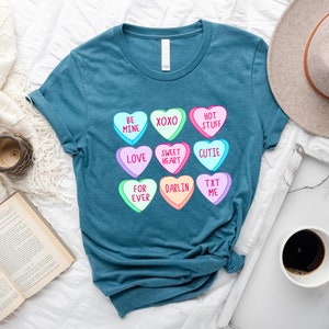 Candy Hearts Shirt, Candy Hearts Shirt, Valentine's Day Gift Shirt ...