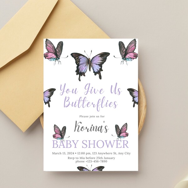 You Give Us Butterflies Baby Shower - Etsy