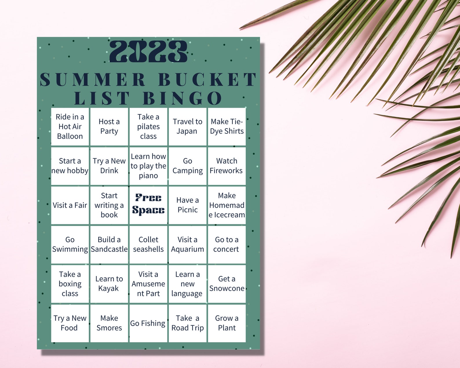 Summer Bucket List Bingo Card, Summer Activities Bingo, Bingo Card ...