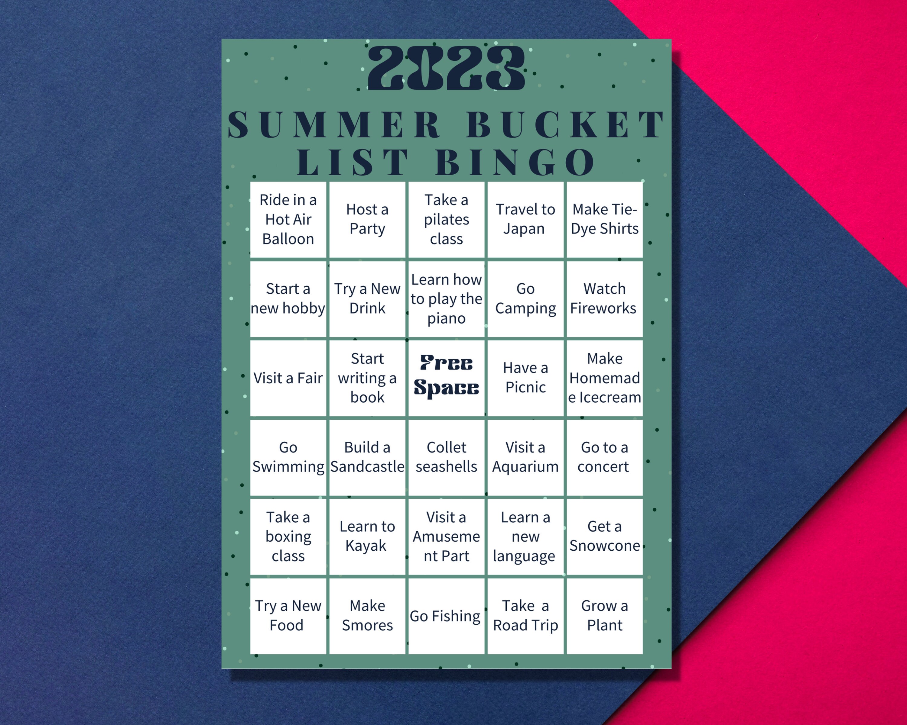 Summer Bucket List Bingo Card, Summer Activities Bingo, Bingo Card ...