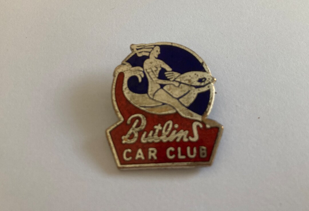 Vintage Butlins Car Club Enamel Badge - Etsy