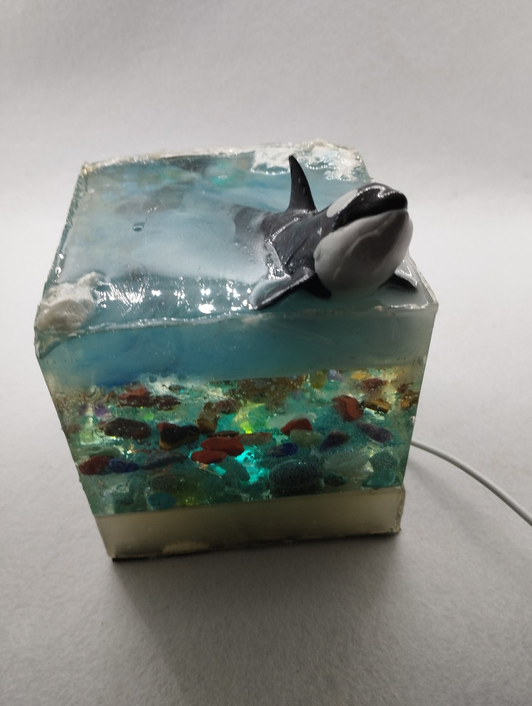 Marine Model Epoxy Resin Lamp With Orca Sticking Out Its Head - Etsy