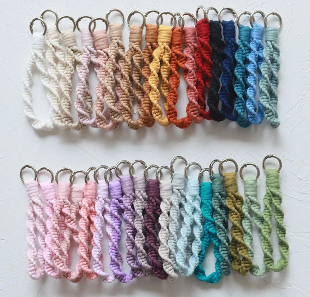 Twisted Keychain Macrame Twisted Keychain for Women Boho - Etsy