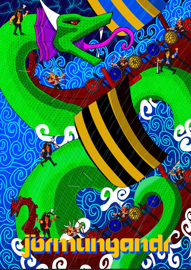 Jörmungandr Printable Poster ,printable Wall Art - Etsy