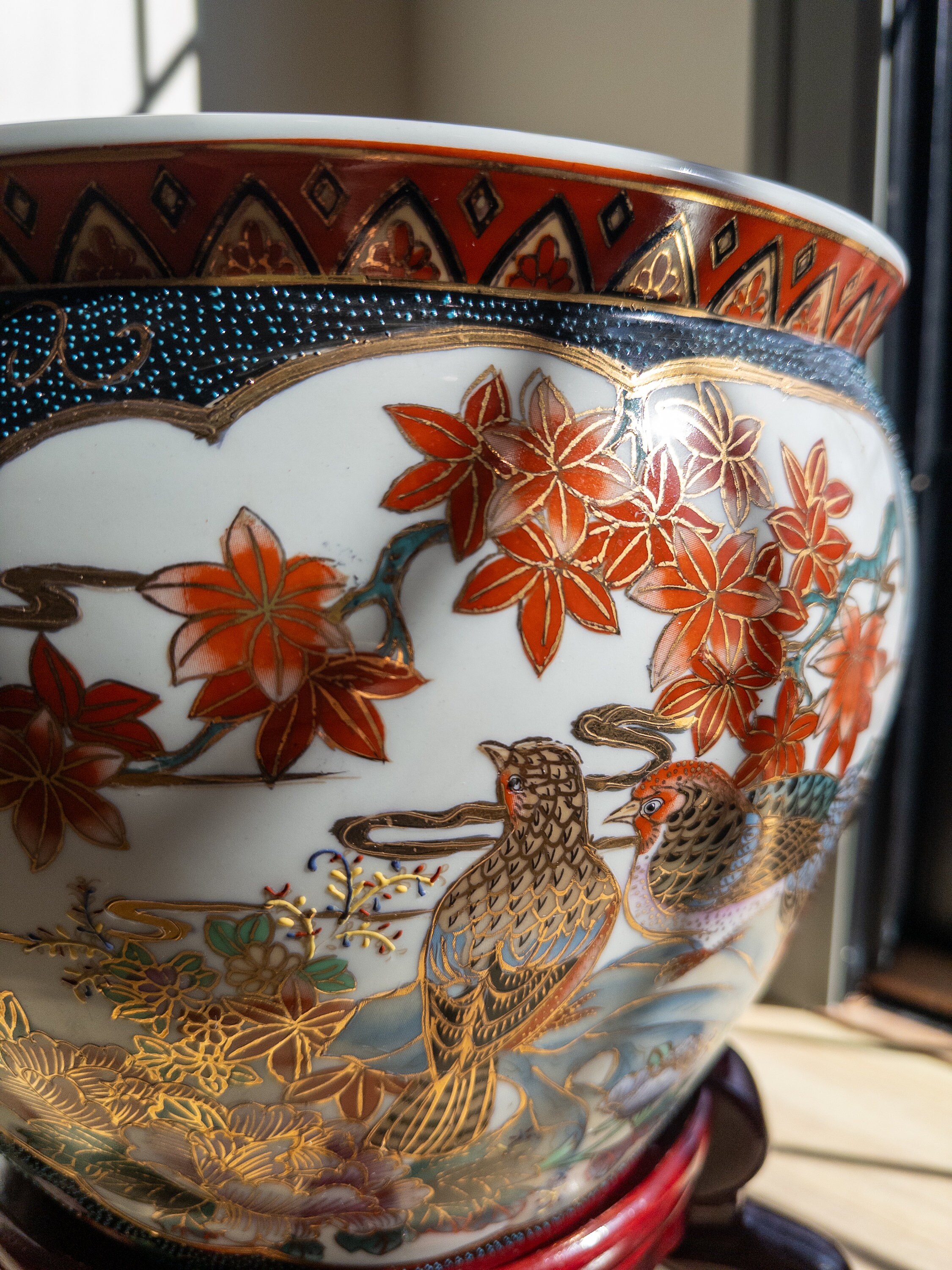 Chinese Koi Satsuma Large Planter With Stand. Hand Painted - Etsy