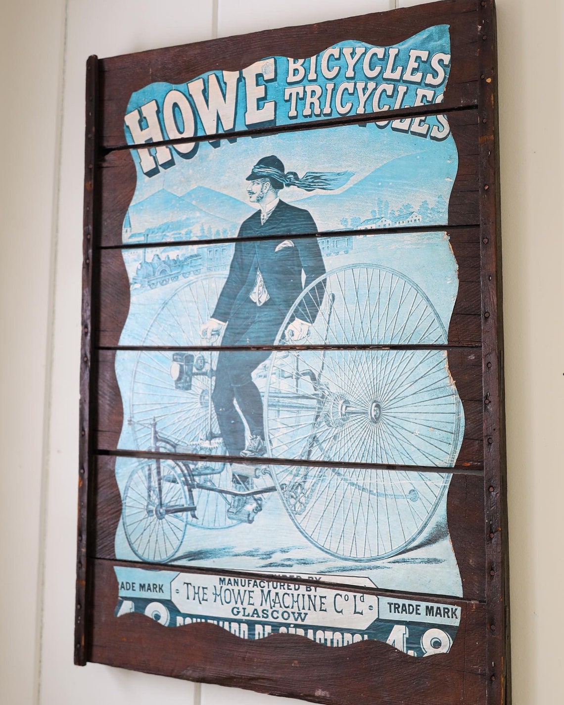 Howe Bicycles and Tricycles Authentic Vintage Wooden Sign - Etsy