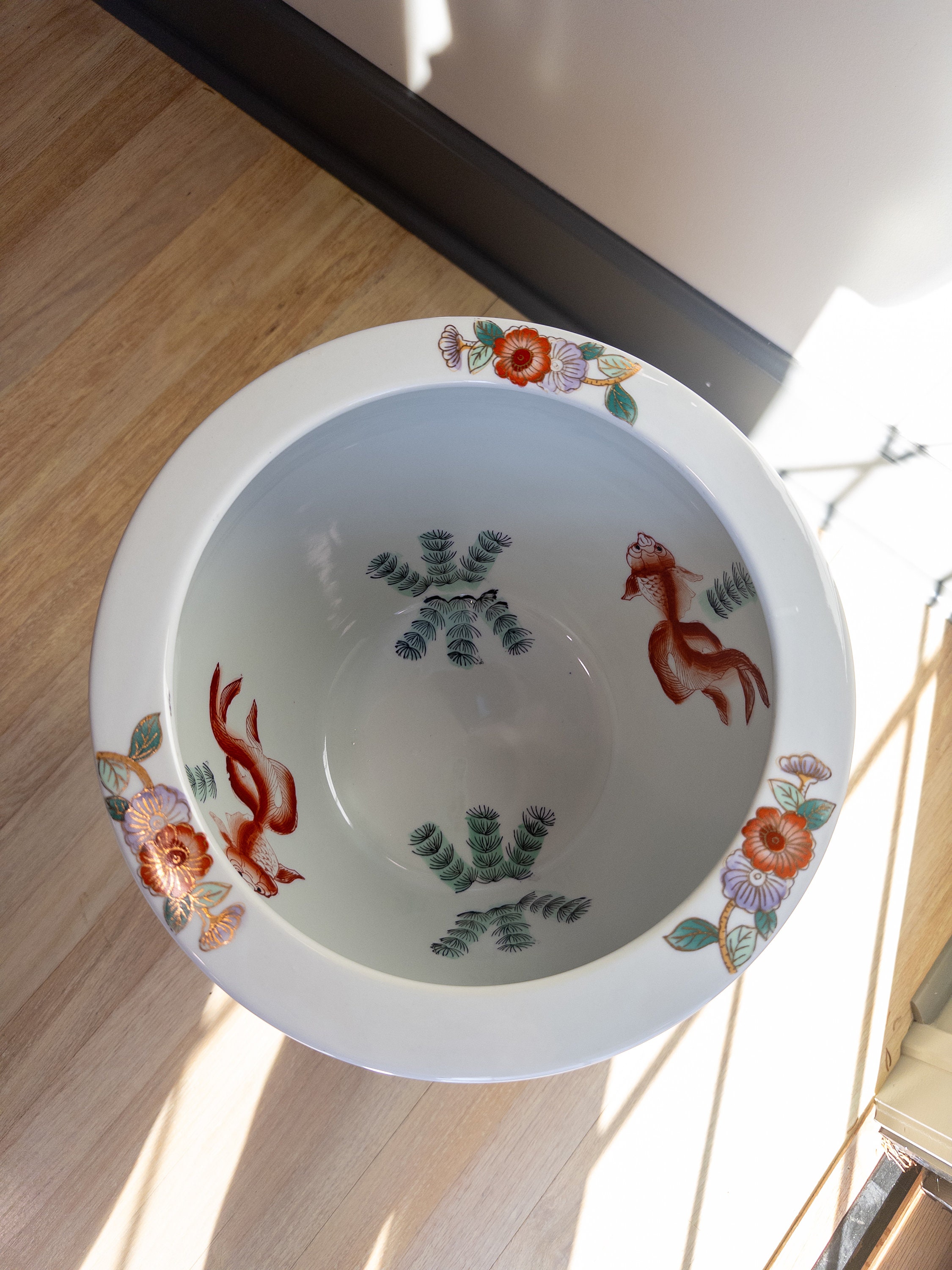 Chinese Koi Satsuma Large Planter With Stand. Hand Painted - Etsy