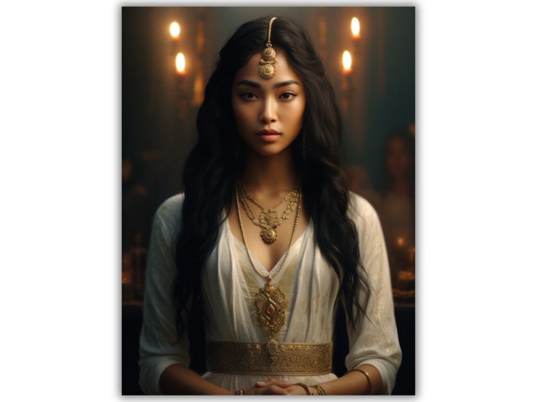 Asian Queen 2 Realistic AI Portrait Digital Download Printable Wall Art ...