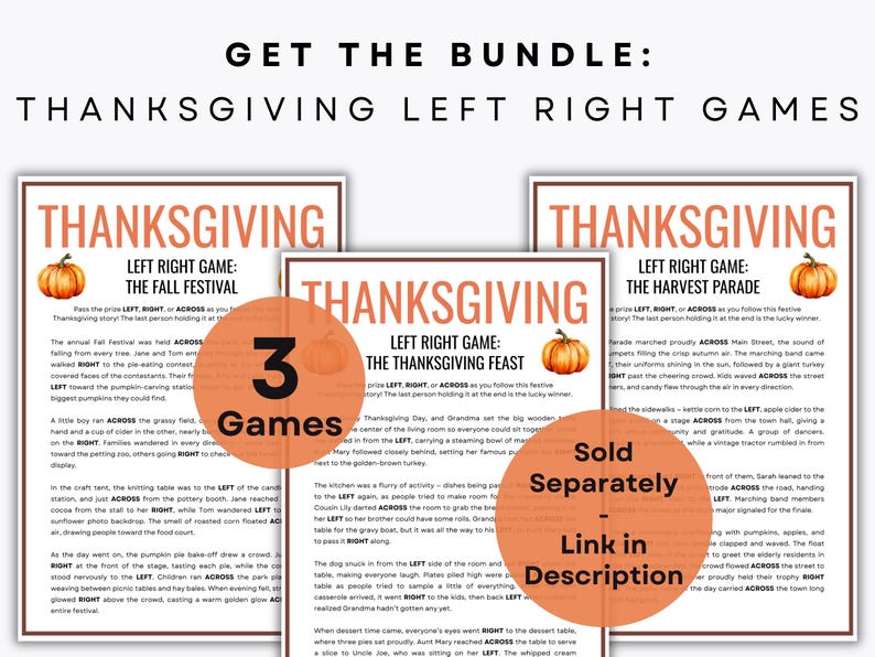 Thanksgiving Trivia Game Bundle – 4 Printable Games – Icebreaker ...