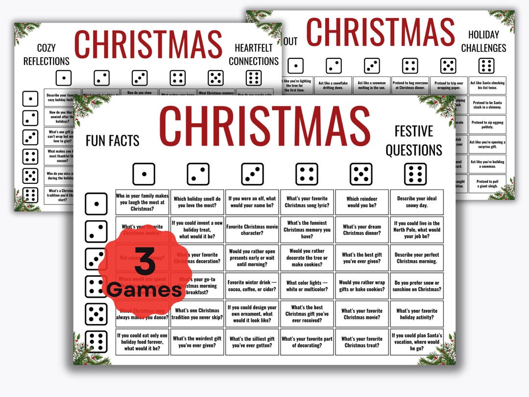 Christmas Icebreaker Games – Get to Know Someone - 3 Printable Party ...