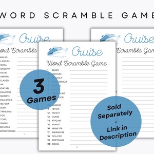 Cruise Games - 3 Printable Word Search Puzzle for Family Vacation - Fun ...