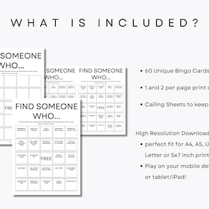 Ice Breaker Bingo Printable Find Someone Who Game - Conversation ...