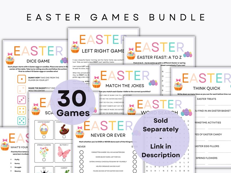 2 Easter Emoji Pictionary Game – Printable Games – Festive Spring Party ...