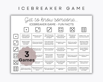 Ice Breaker Dice Game - 3 Different Versions - Get to Know You - Deep ...