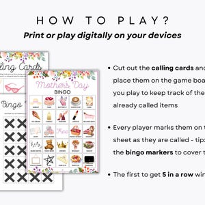 Mother’s Day Bingo – 30 Unique Game Cards – Printable Mother’s Day ...