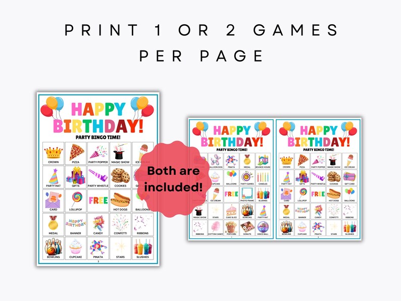 Birthday Party Bingo – Classroom Icebreaker Bingo – Family Birthday ...
