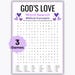 Gods Love Word Search Games - 3 Printable Games - Church Games - Bible ...