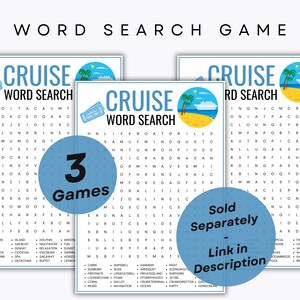 3 Cruise Word Scramble Games - 3 Printable Puzzles - Family Fun ...