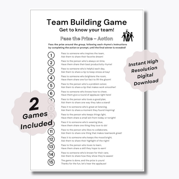 Think Fast Work Game, Office Party Game, Games for Work, Work Party ...