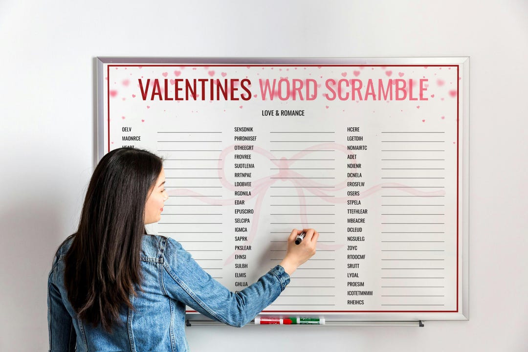 Valentine's Day Word Scramble Game – Giant Printable Puzzle (PDF ...
