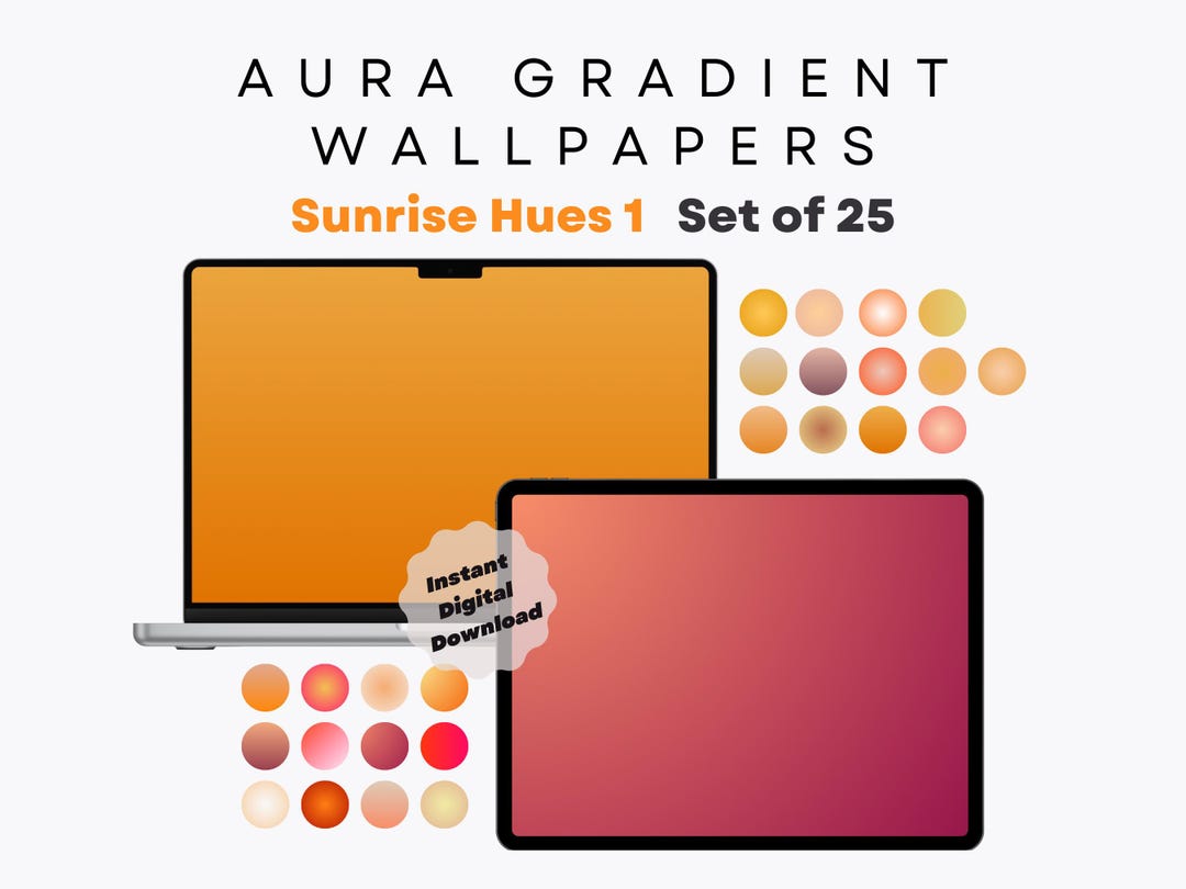 25 Aura Gradient Desktop Wallpaper, Sunrise Hues - Aesthetic Wallpaper ...