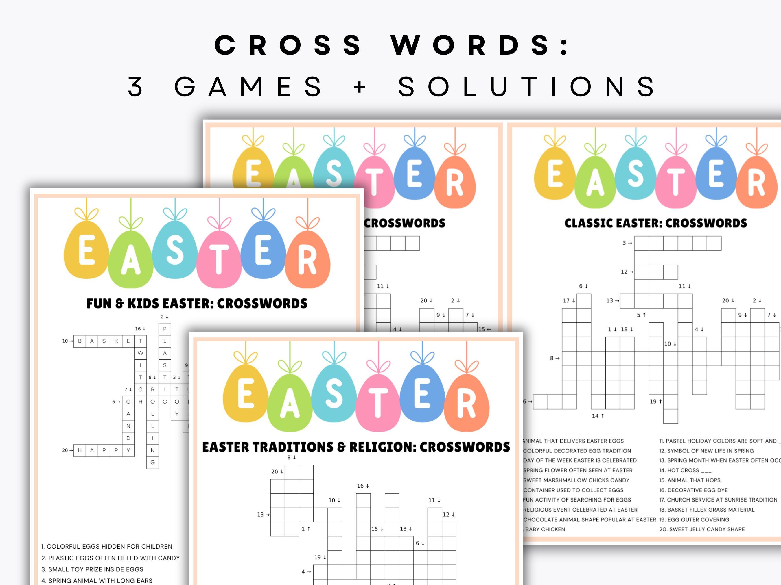 Easter Word Game Bundle – 9 Printable Games – PDF Download – Word ...