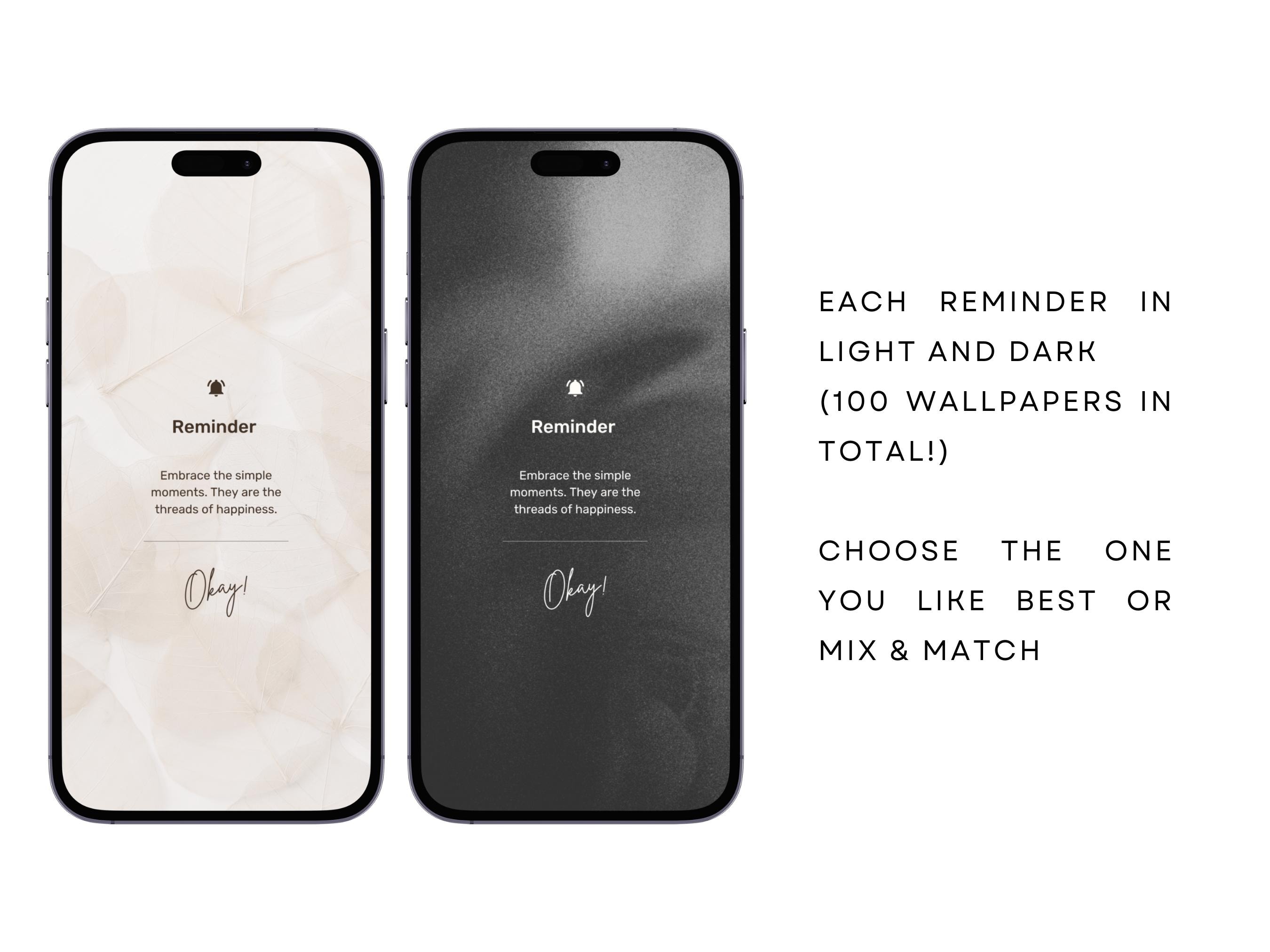 50 Daily Reminders Phone Wallpapers - Enjoying Life - Aesthetic Phone ...