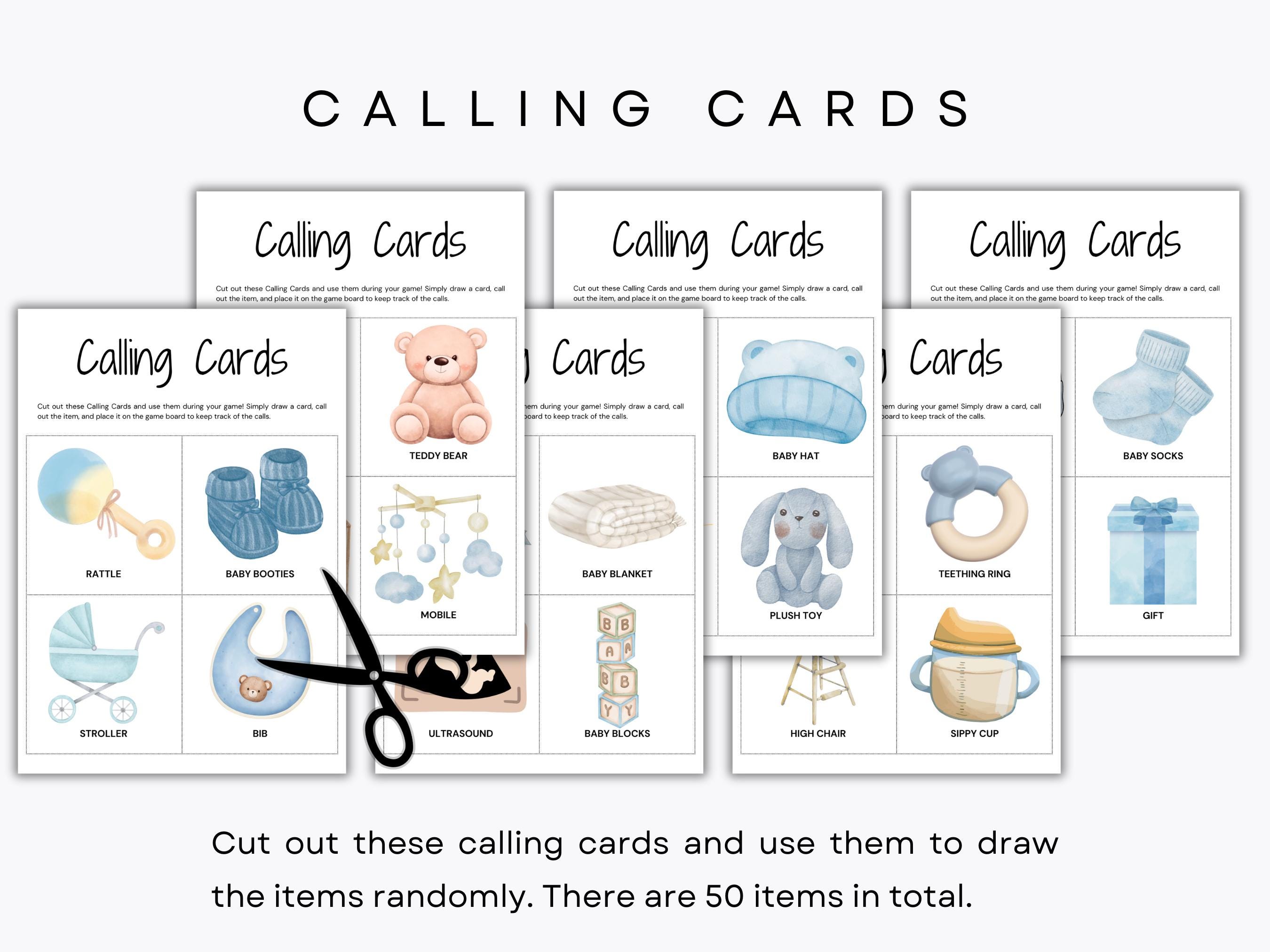 Baby Boy Bingo - 60 Cards - Baby Shower Game - Baby Shower Activity ...