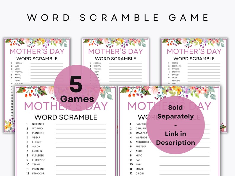 Mother's Day Left Right Games – 3 Printable Games - Family Activity ...