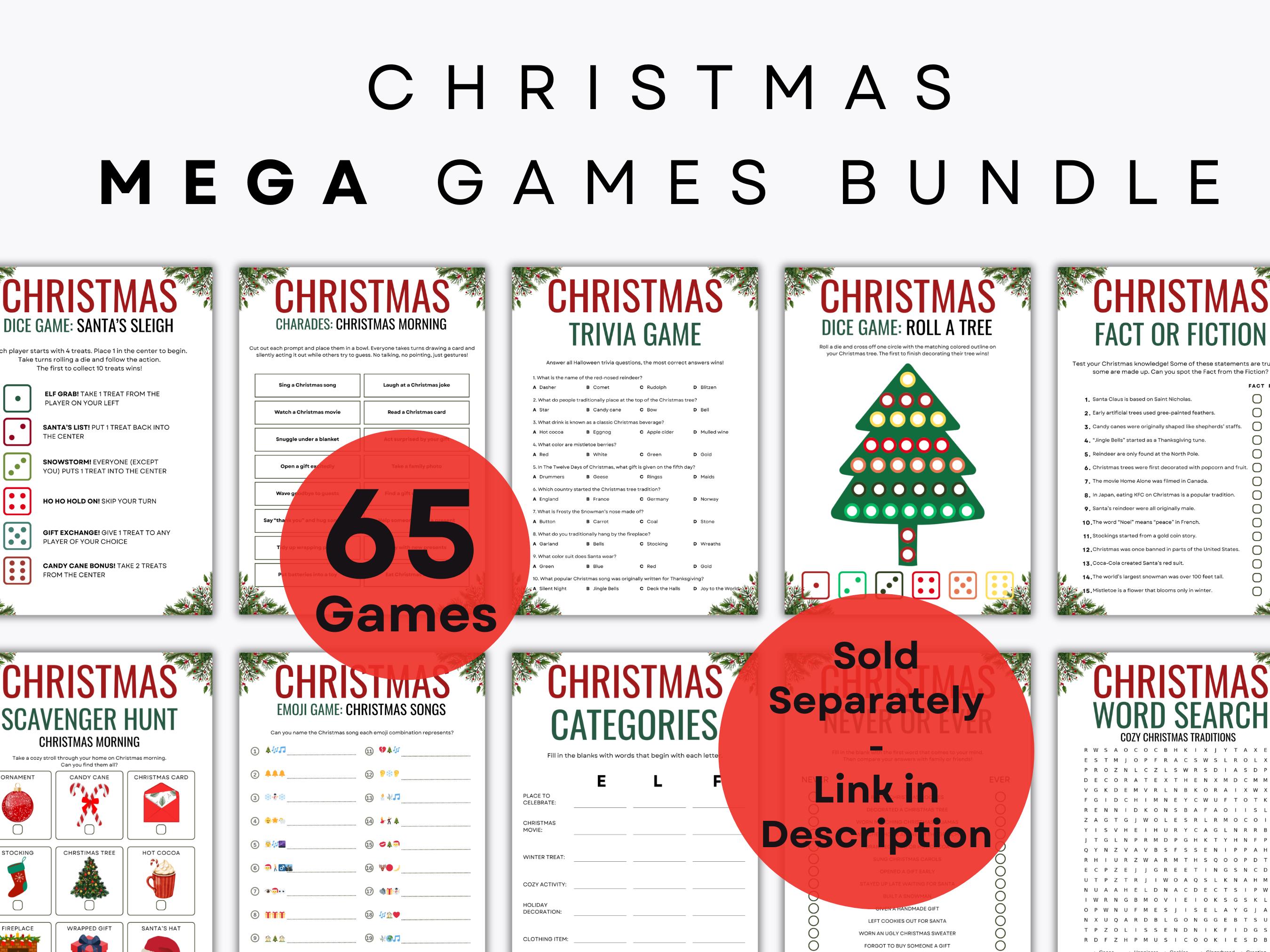 Christmas Song Bingo Game - 60 Unique Prefilled Bingo Sheets - Ready-to ...