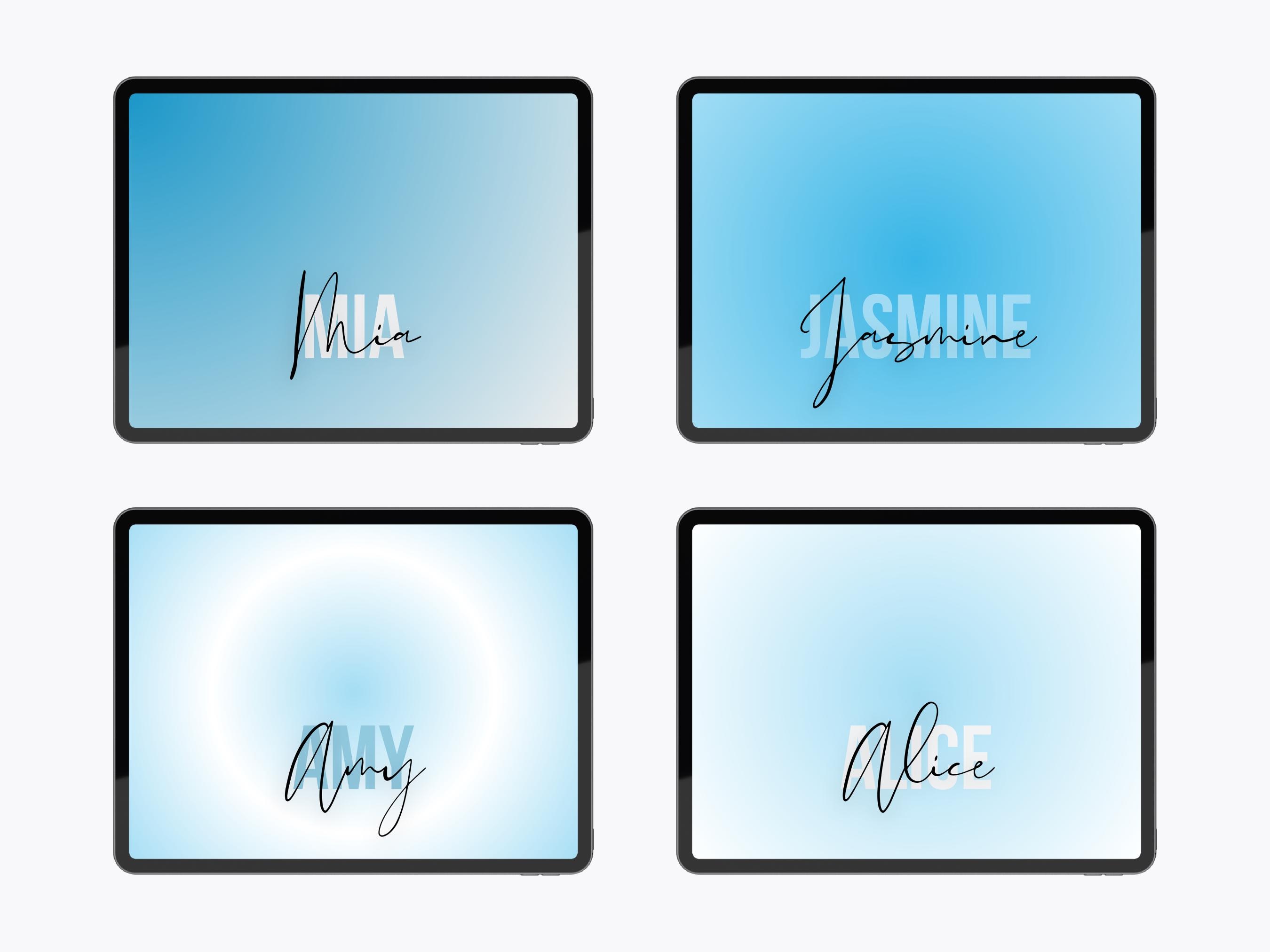 12 CUSTOM NAME Aura Gradient Wallpapers for Ipad, Macbook, Imac ...