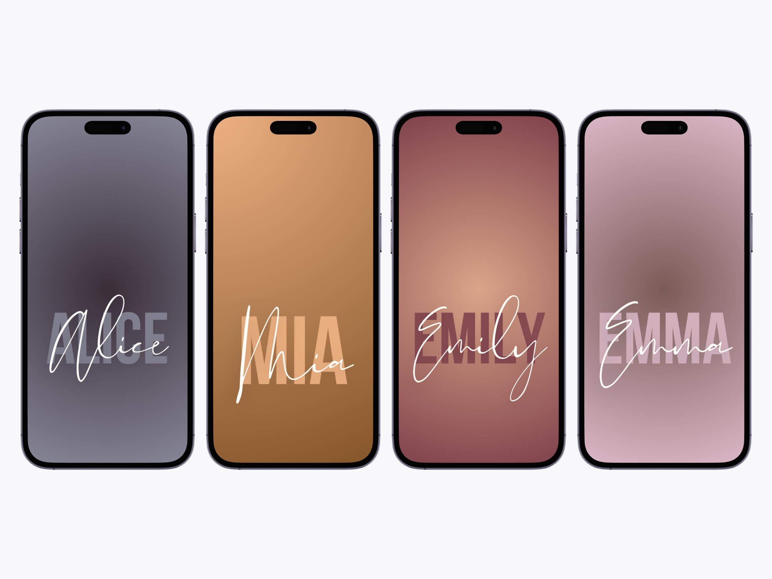 12 CUSTOM NAME Aura Gradient Wallpapers for Iphone, Android, Smartphone ...