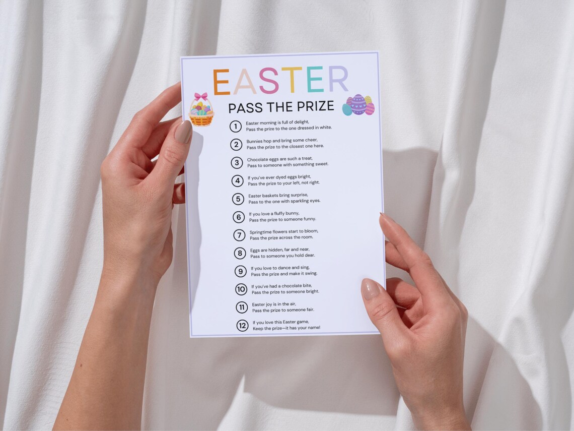 3 Pass the Prize Games – Easter Bunny Stories – Family Activity – Kids ...