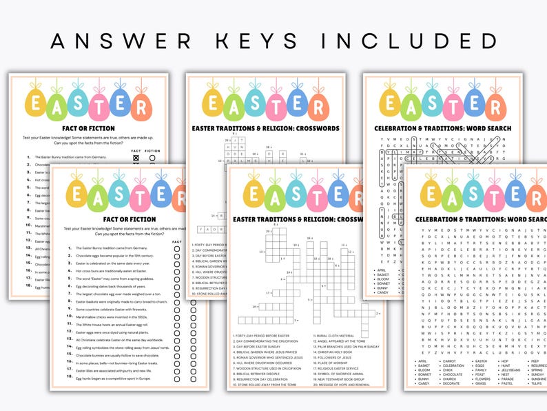 60+ Easter Games Bundle - Printable Party Games - Family Activity ...
