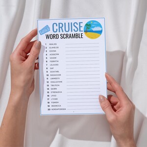3 Cruise Word Scramble Games - 3 Printable Puzzles - Family Fun ...