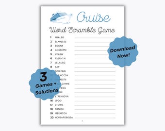 3 Cruise Word Scramble Games - 3 Printable Puzzles - Family Fun ...