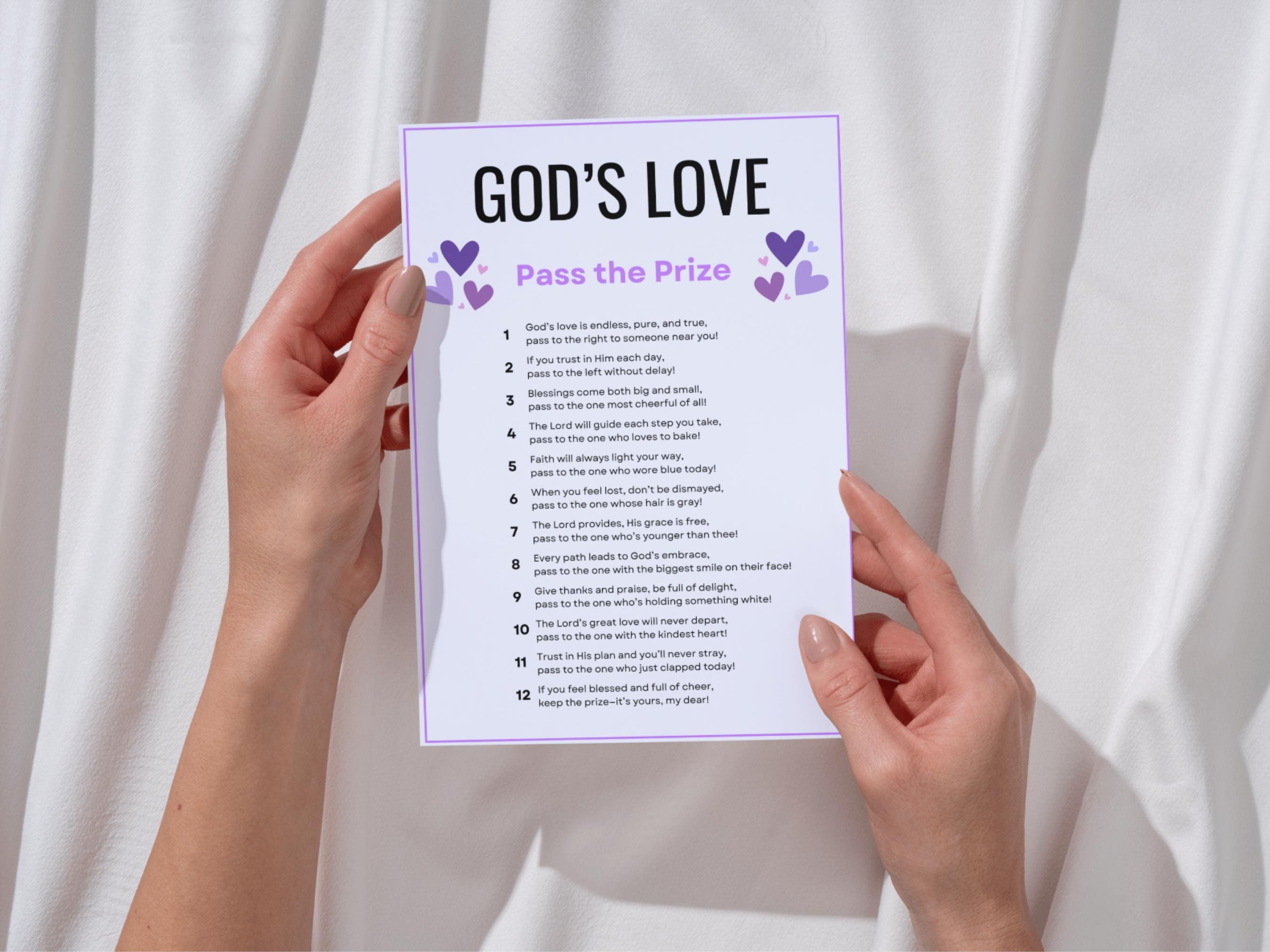 3 Gods Love Pass the Prize Games - Gods Path - Gods Blessing - God Pass ...