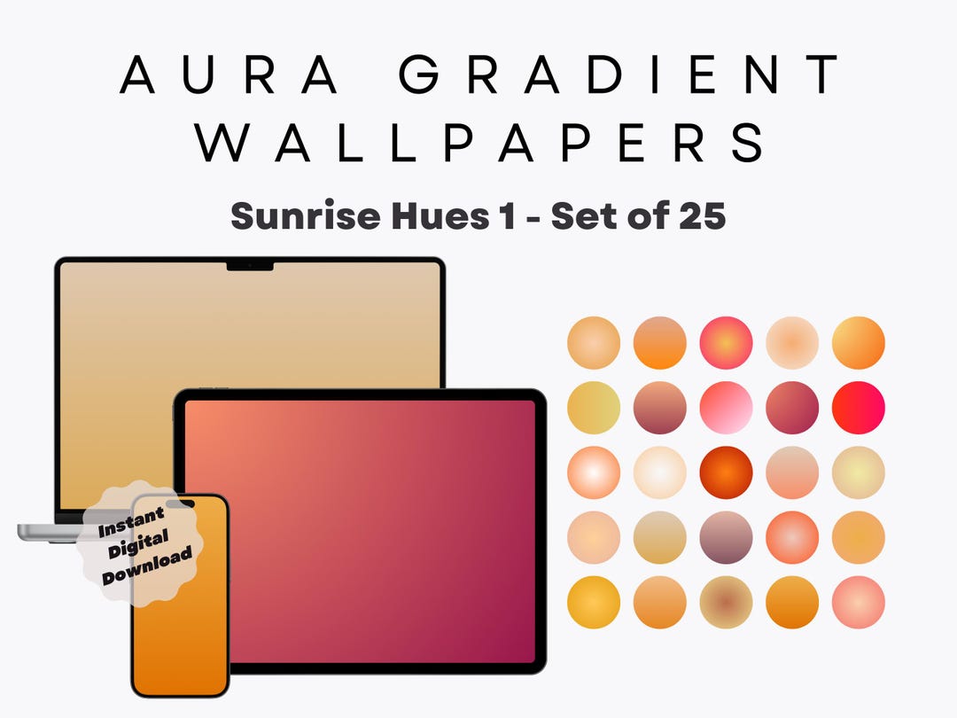 25 Aura Gradient Desktop Wallpaper, Sunrise Hues Aesthetic Wallpaper ...