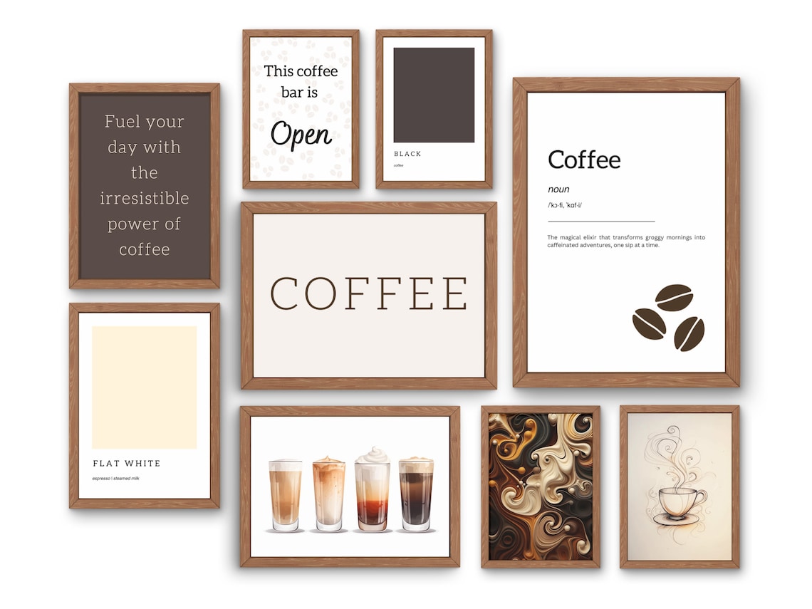 Coffee Wall Art Set 1 Digital Download Coffee Corner - Etsy