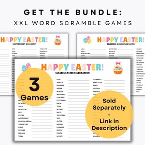 Giant XXL Easter Word Search Game - 100 Words - 3 Printable Puzzles ...