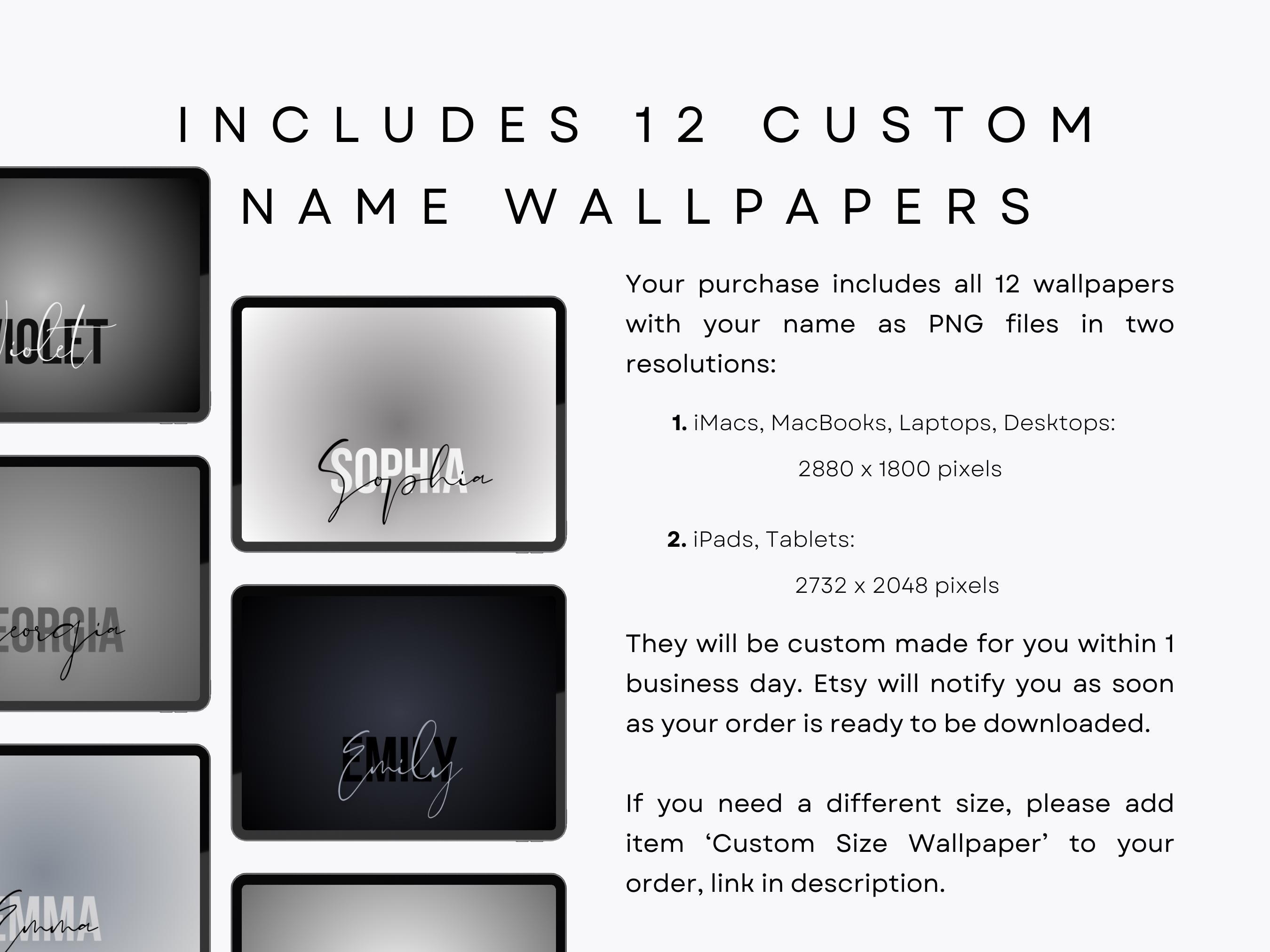 12 CUSTOM NAME Aura Gradient Wallpapers for Ipad, Macbook, Imac ...