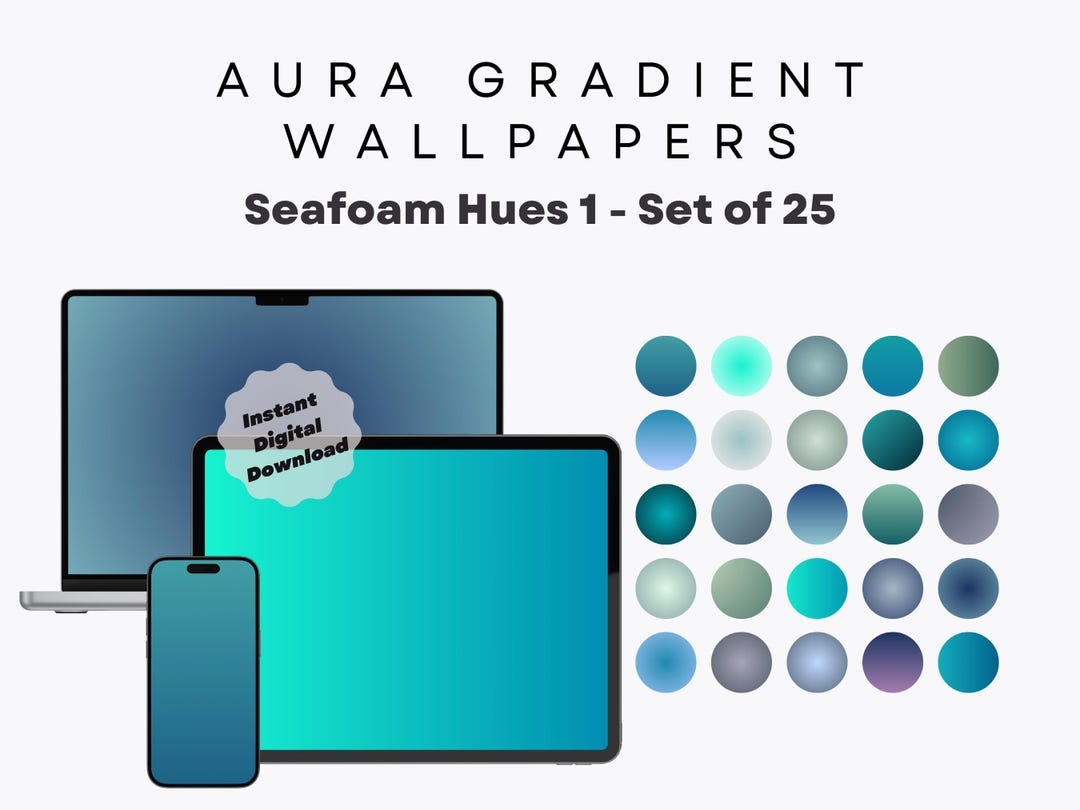25 Aura Gradient Desktop Wallpaper, Blue Hues - Aesthetic Wallpaper for ...