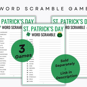 3 St. Patrick's Day Word Search Game - 3 Printable Puzzles - Fun ...