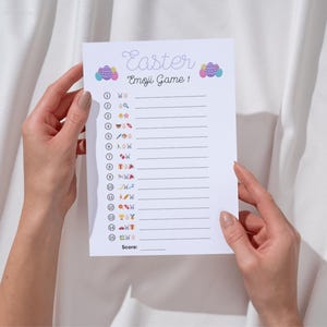 2 Easter Emoji Pictionary Game – Printable Games – Festive Spring Party ...