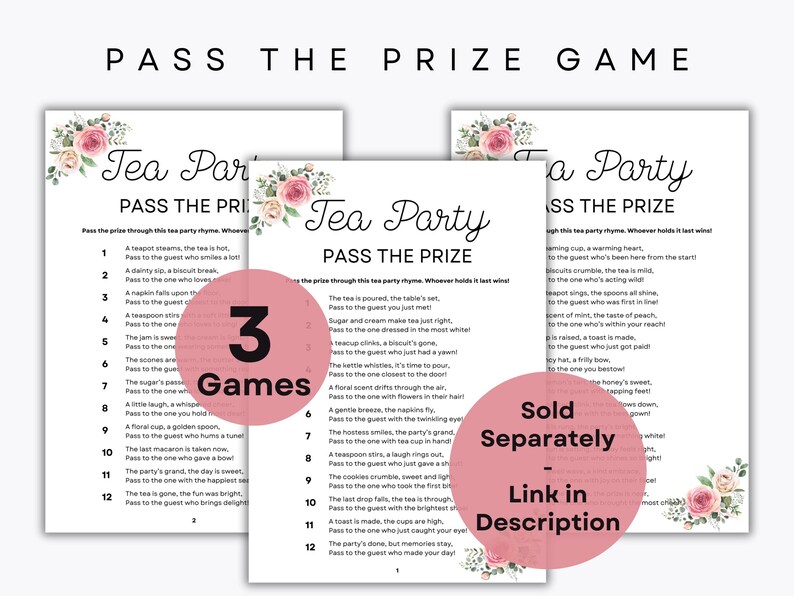 3 Tea Party Left Right Games - Afternoon Tea Stories - Family Activity ...