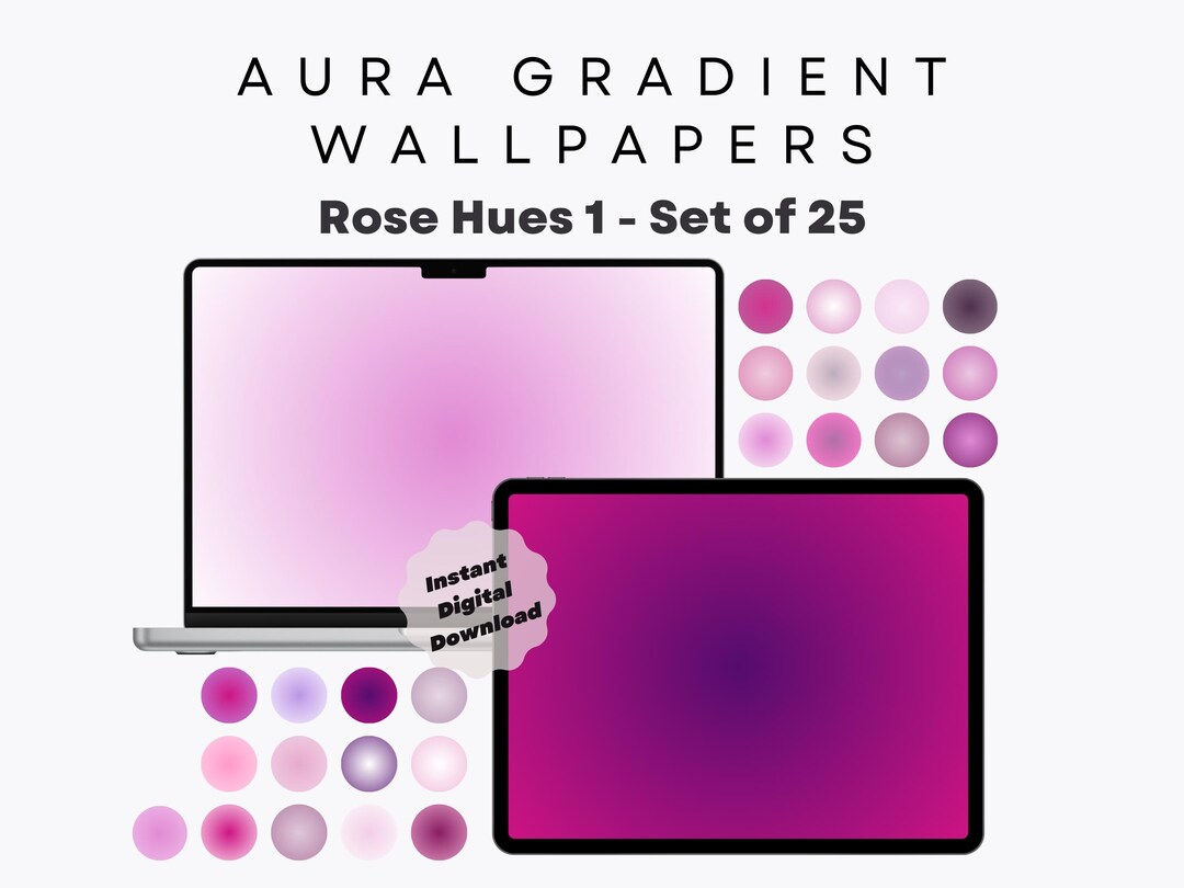 25 Aura Gradient Desktop Wallpaper, Rose Hues - Aesthetic Wallpaper for ...