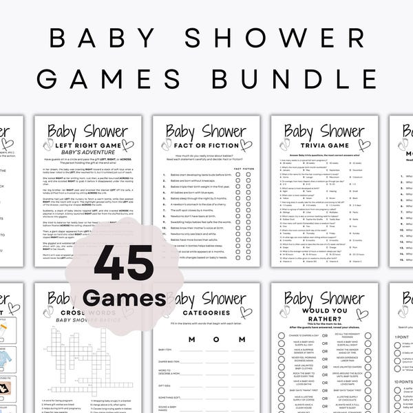 Baby Shower Games - Etsy