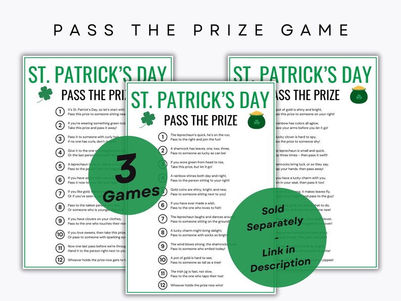 3 St. Patrick's Day Word Search Game - 3 Printable Puzzles - Fun ...