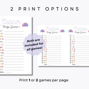 2 Easter Emoji Pictionary Game – Printable Games – Festive Spring Party ...